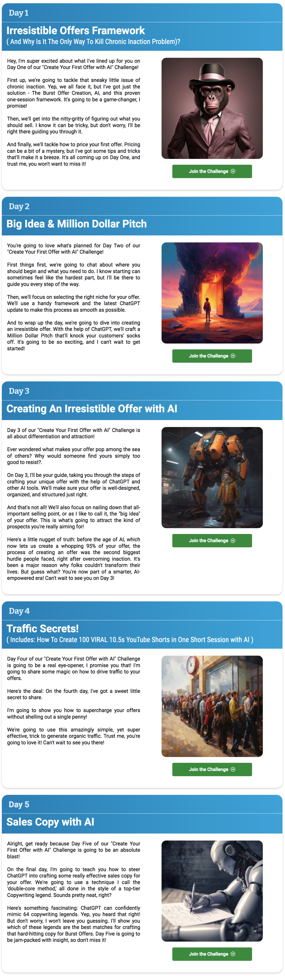5-Day “Create Your First Offer with AI” Challenge Review