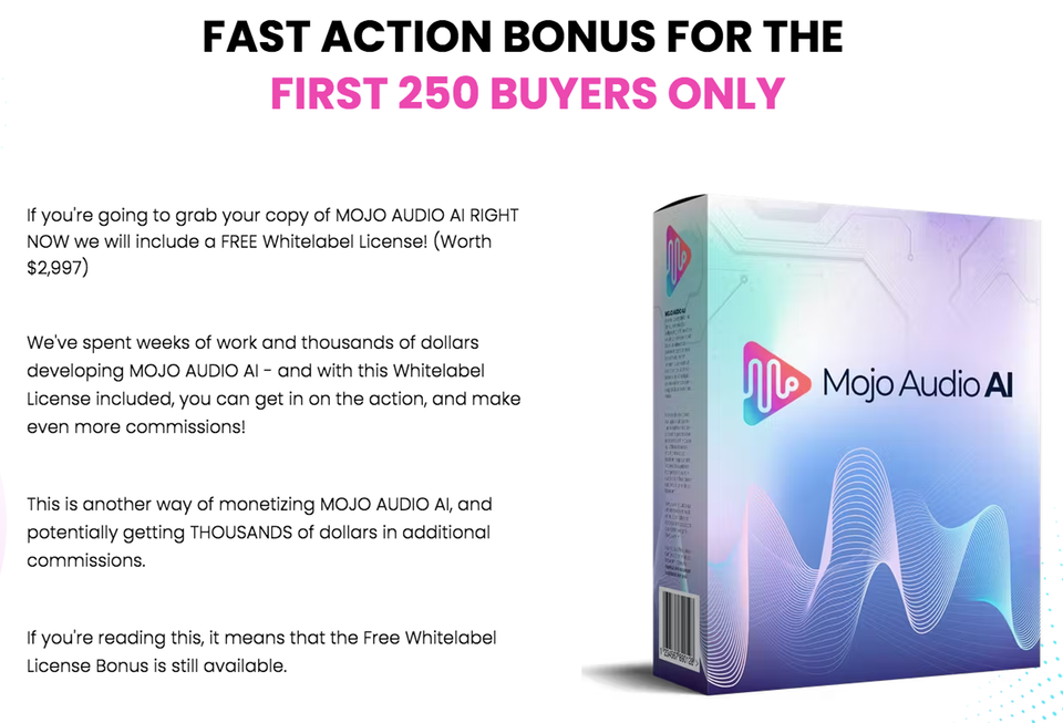 Mojo Audio AI Review & Massive Bonuses: Buy Or Not?