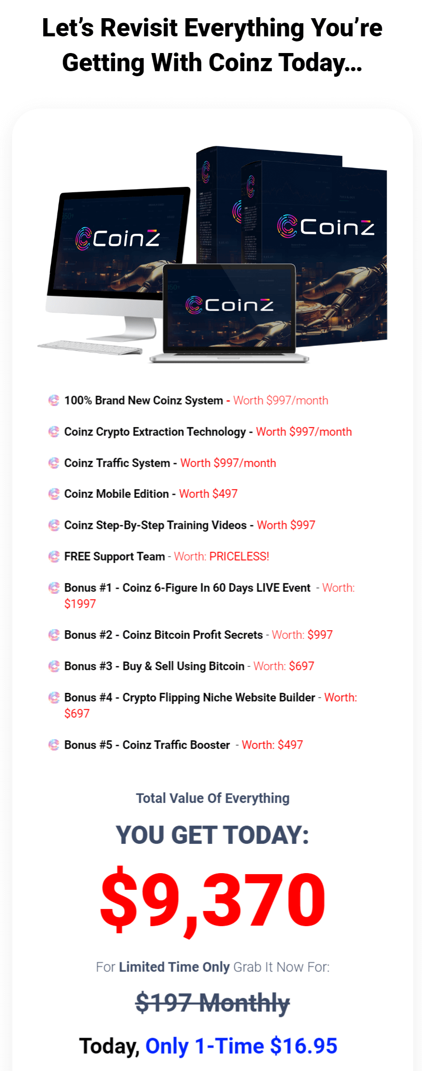 Coinz Review & Bonuses: Earn Crypto without Investing