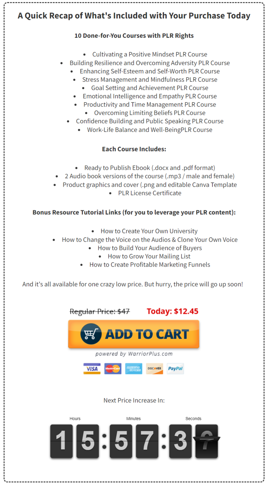 Done-For-You Complete 10-Course Mindset Program Review