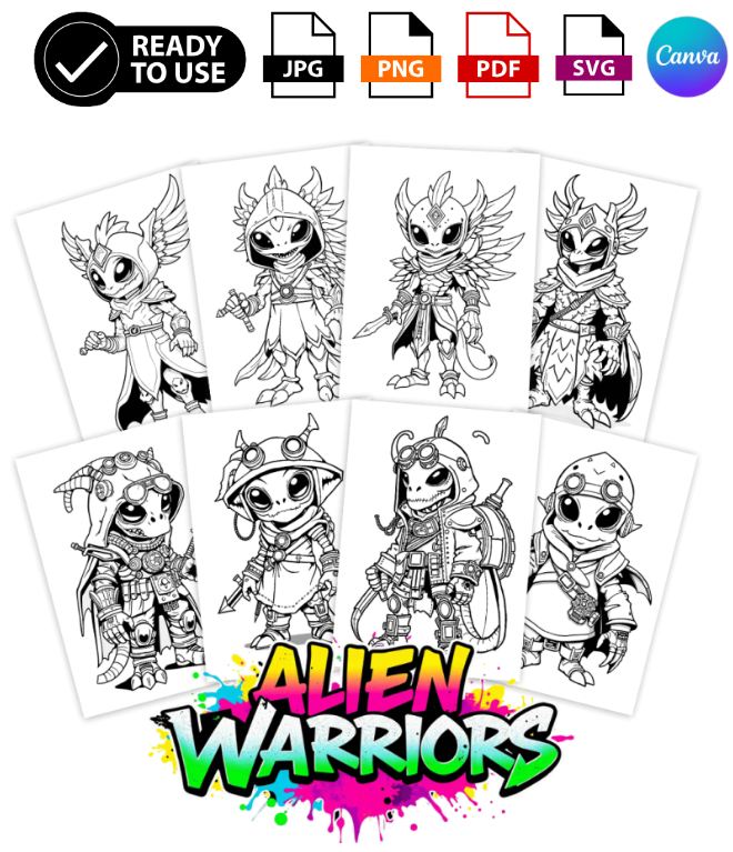 Alien Warriors Coloring Pack PLR Review & Handy Bonuses