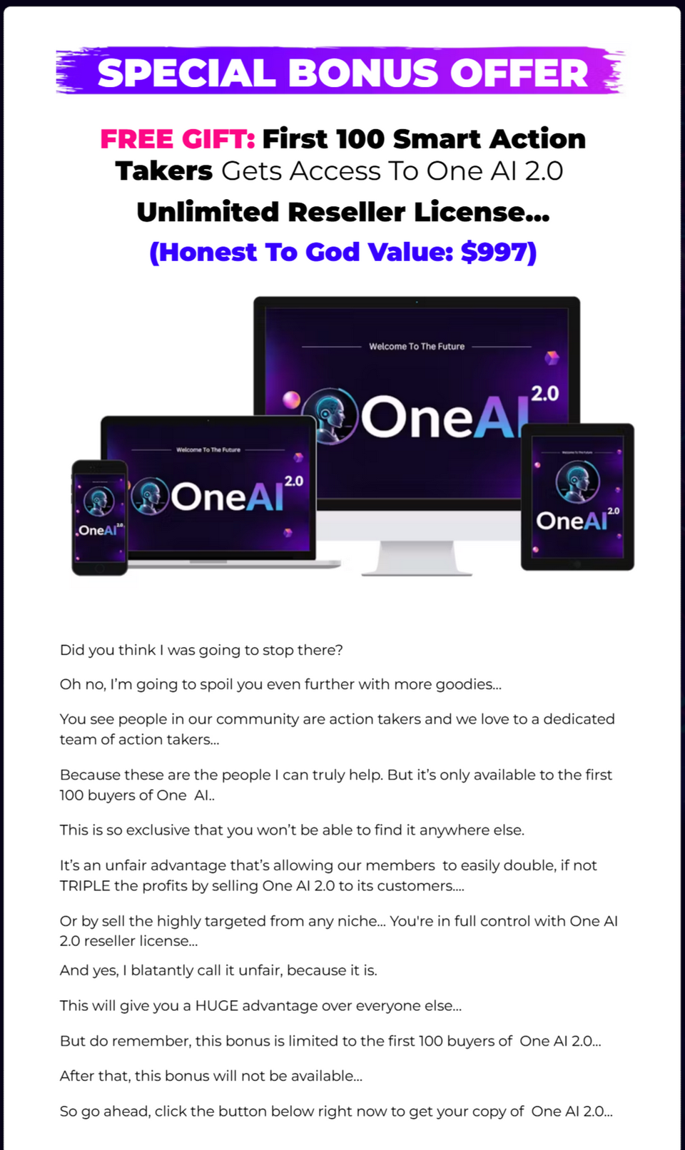 OneAI 2.0 Review | Massive Bonuses | OTO Details| Coupon